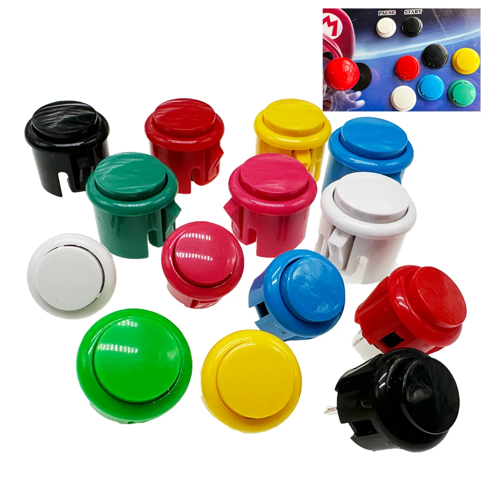 12pcs-copy-Sanwa-Buttons-30mm-24mm-Arcade-Push-Button-Switch-Baolian-Circle-Buttons-Micro-Switch ...