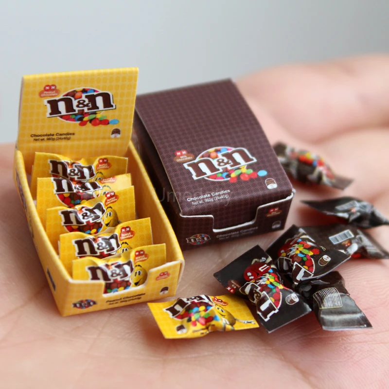 Cute Mini Snack Chocolate Bean Model 1/12 Scale Miniature Dollhouse ...