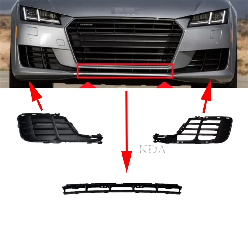 Auto Replacement Front Bumper Fog Light Lower Grille Racing Grill Cover ...