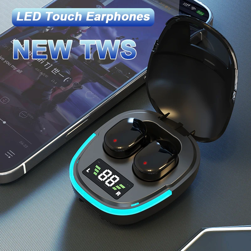 Bluetooth Earphones LED Dispay Bluetooth Headphone HiFi Stereo Music ...
