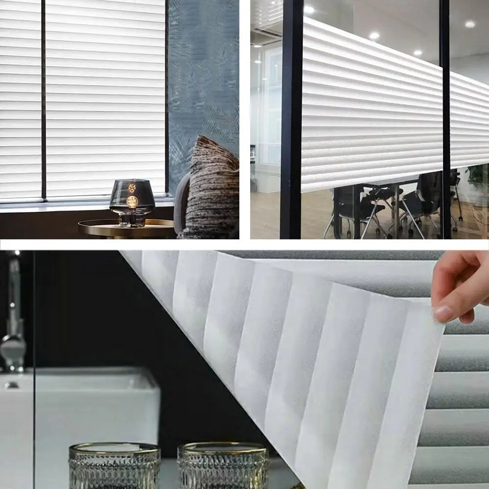 Stripe-Window-Film-Frosted-Privacy-White-Window-Stickers-Non-Adhesive ...