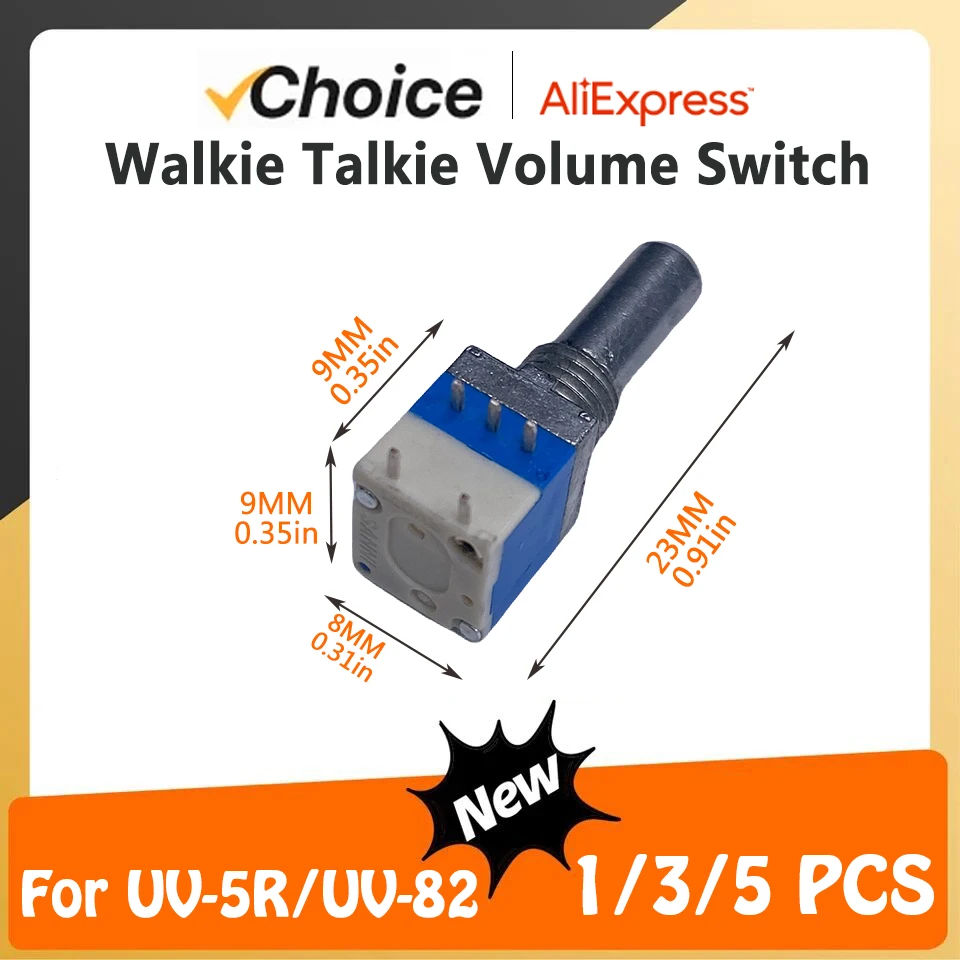 Baofeng-UV-5R-Walkie-Talkie-Volume-Switch-Knob-Interphone-Potentiometer-Power-Switch-Interphone ...