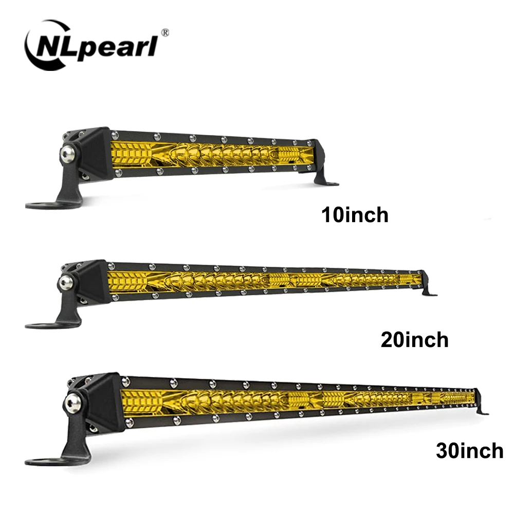 NLpearl-10-20-30-Inch-LED-Bar-3000K-Yellow-Amber-Spot-Flood-LED-Light ...