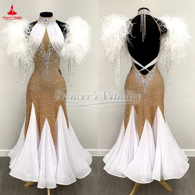 Ballroom Dance Wrap-hip Pleated Dresses Adult Children and Adolescent ...