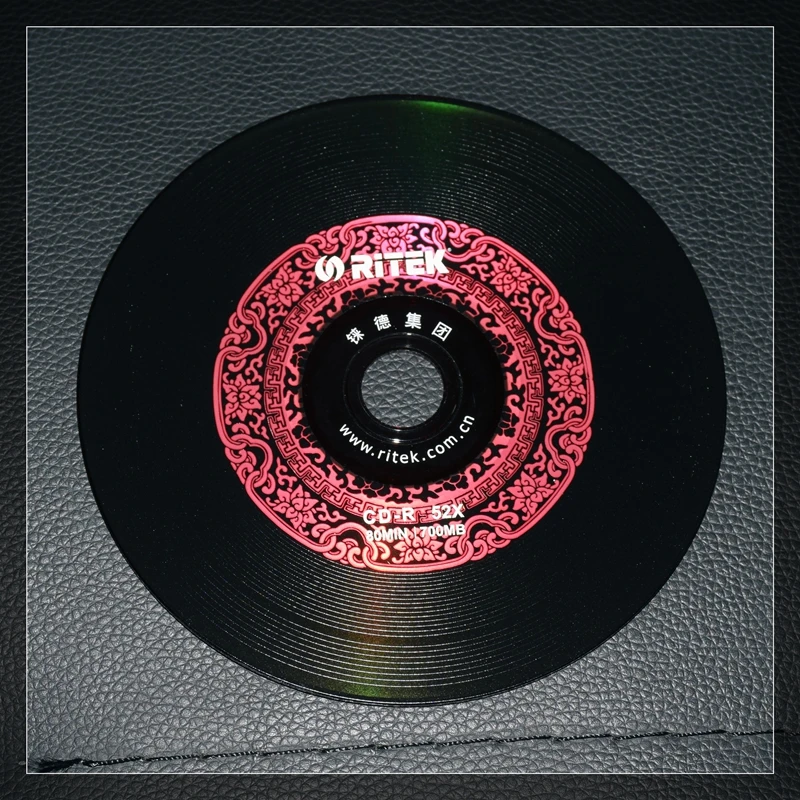 Disque vierge enregistrable de CD-R noire, disque d'alcool, disque de ...