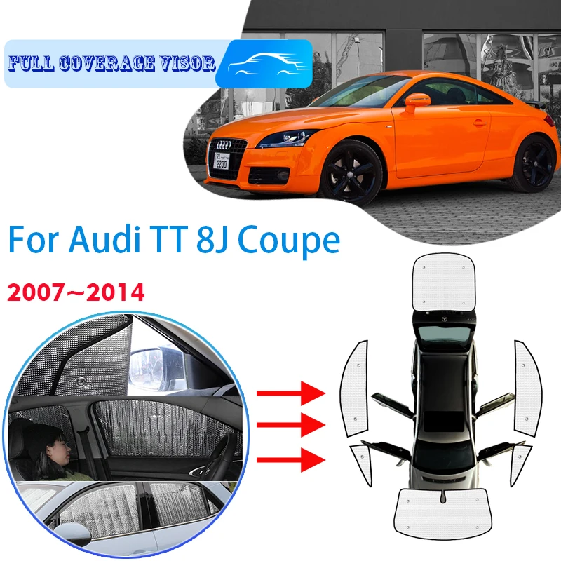 Car Full Coverages Sunshades For Audi TT Mk2 8J 2007~2014 Coupe TTS ...