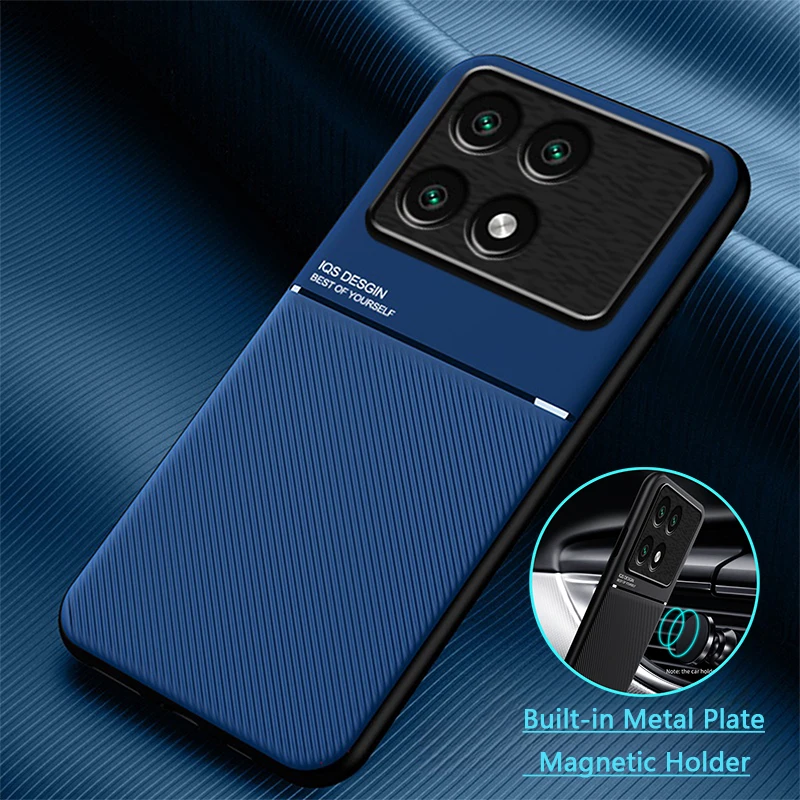 For-Poco-X6-Pro-5G-Case-Leather-Magnetic-Car-Holder-Phone-Case-For ...