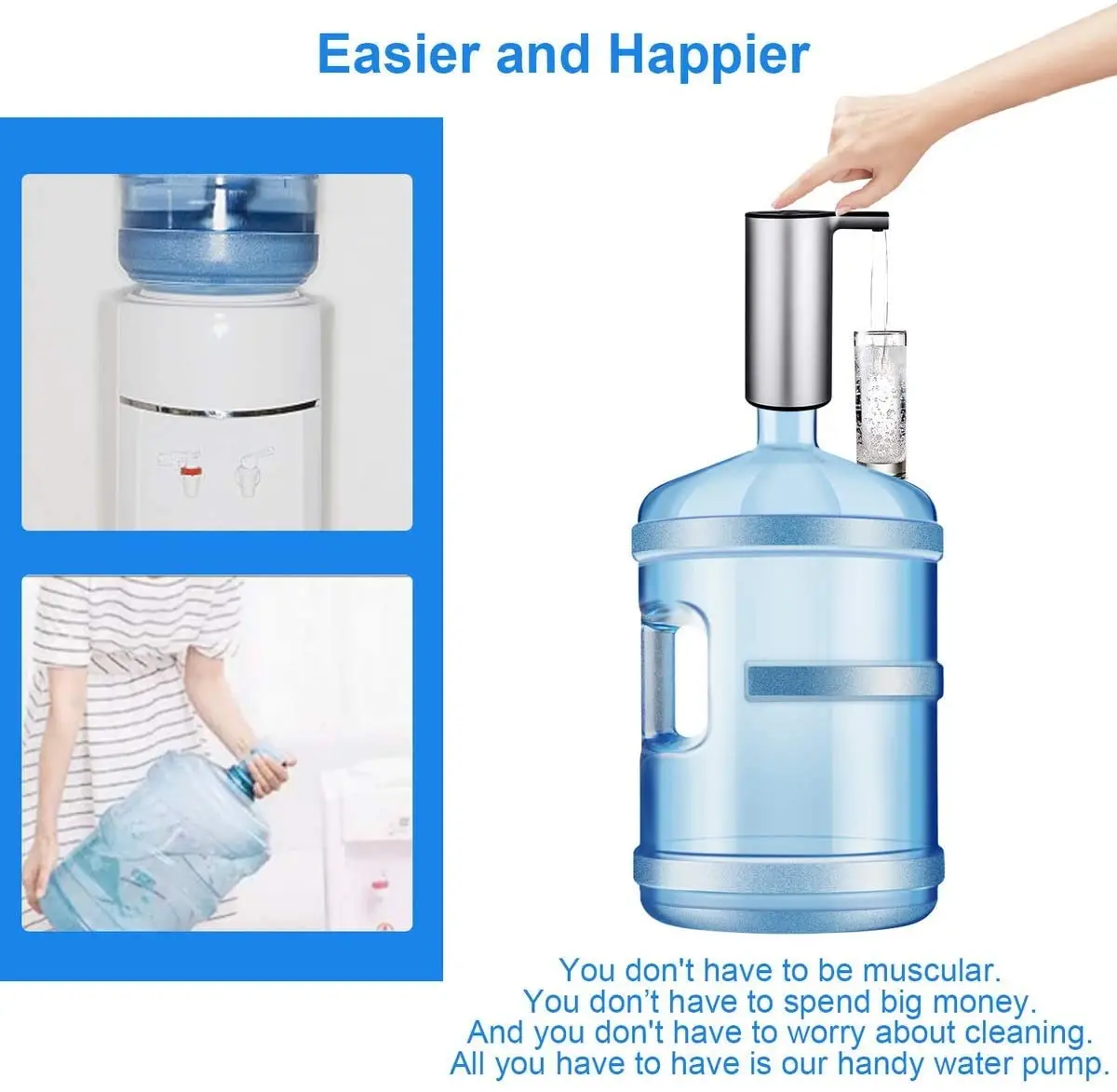 Distributeur,bouteille d'eau avec pompe automatique,avec contrôle de ...