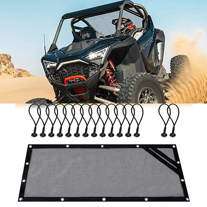 UTV-Rear-Window-Net-for-RZR-Soft-Mesh-Sunshade-Easy-Install-on-RZR-570 ...
