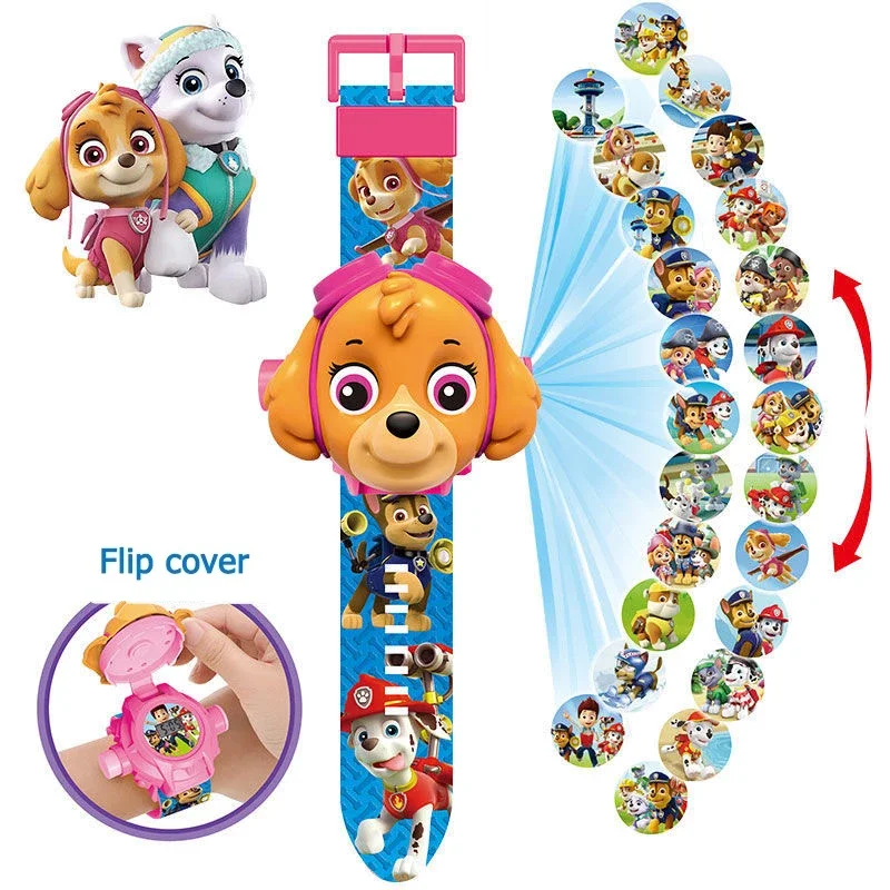 2024-New-Paw-patrol-Toys-Digital-Watch-Projection-Cartoon-patterns-Time ...