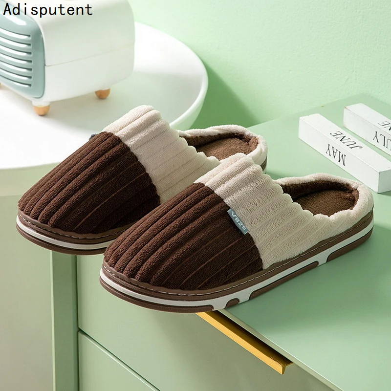 Men Slippers Fashion Autumn Winter Cute Keep Warm Shoes Men Casual Flat ...