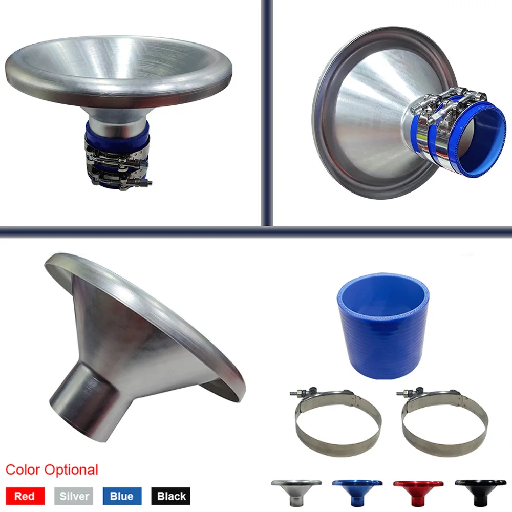 3-Short-Cold-Air-Compressor-Intake-Inlet-Velocity-Stack-Turbo-Horn-Kit ...