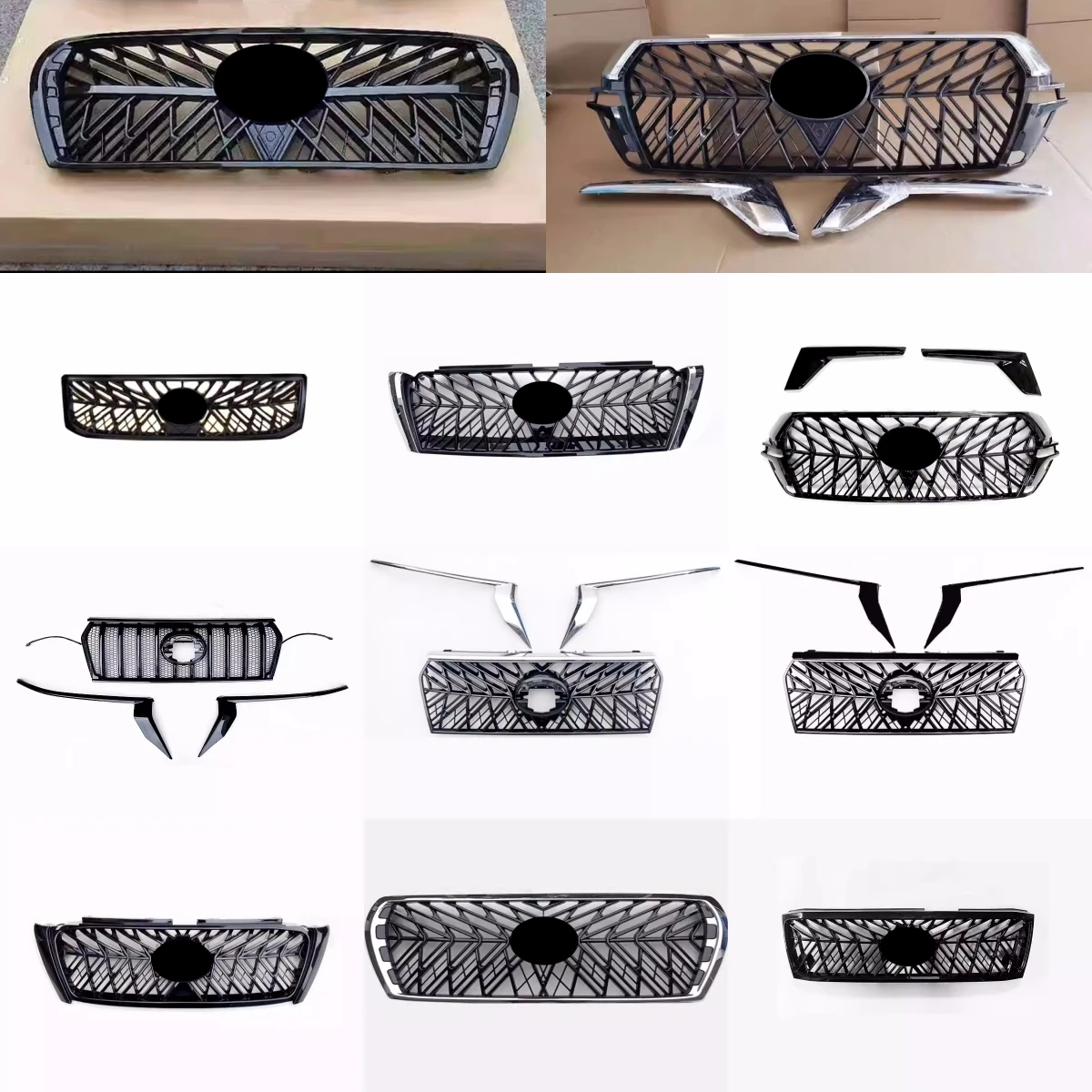 Car-Grill-For-Toyota-Prado-Land-Cruiser-LC100-4700-03-22-modified-Black ...