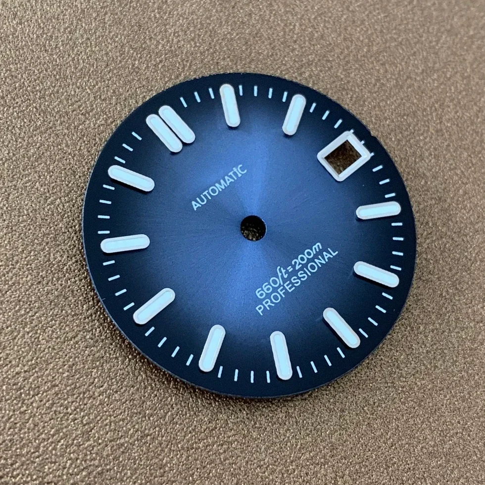 28-5mm-NH35-Sun-Pattern-Striped-Modified-Dial-Green-Luminous-Dial-for ...