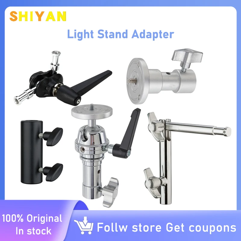 SHIYAN Heavy-Duty Light Stand Adapter 5/8'' to 1-1/8'' For Light Stands ...