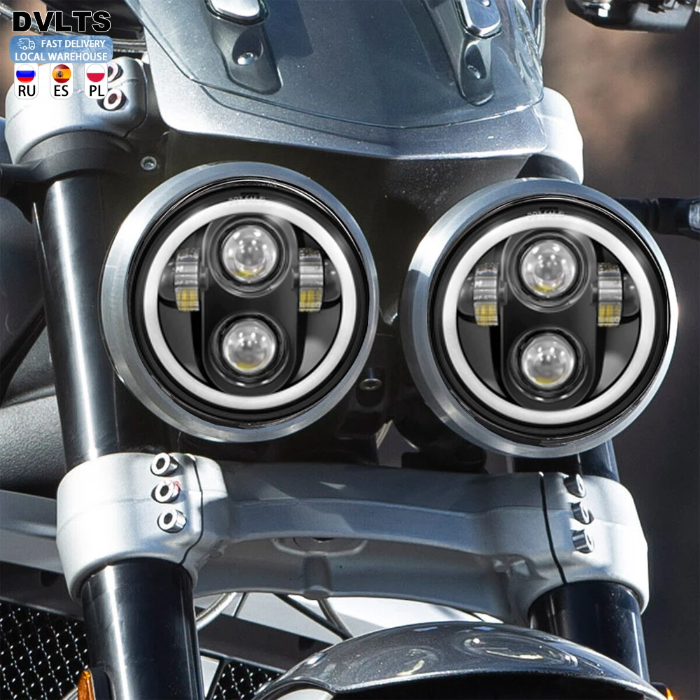 2PCS-5-75-inch-LED-Headlight-Projector-for-Triumph-Rocket-iii-3-Speed ...