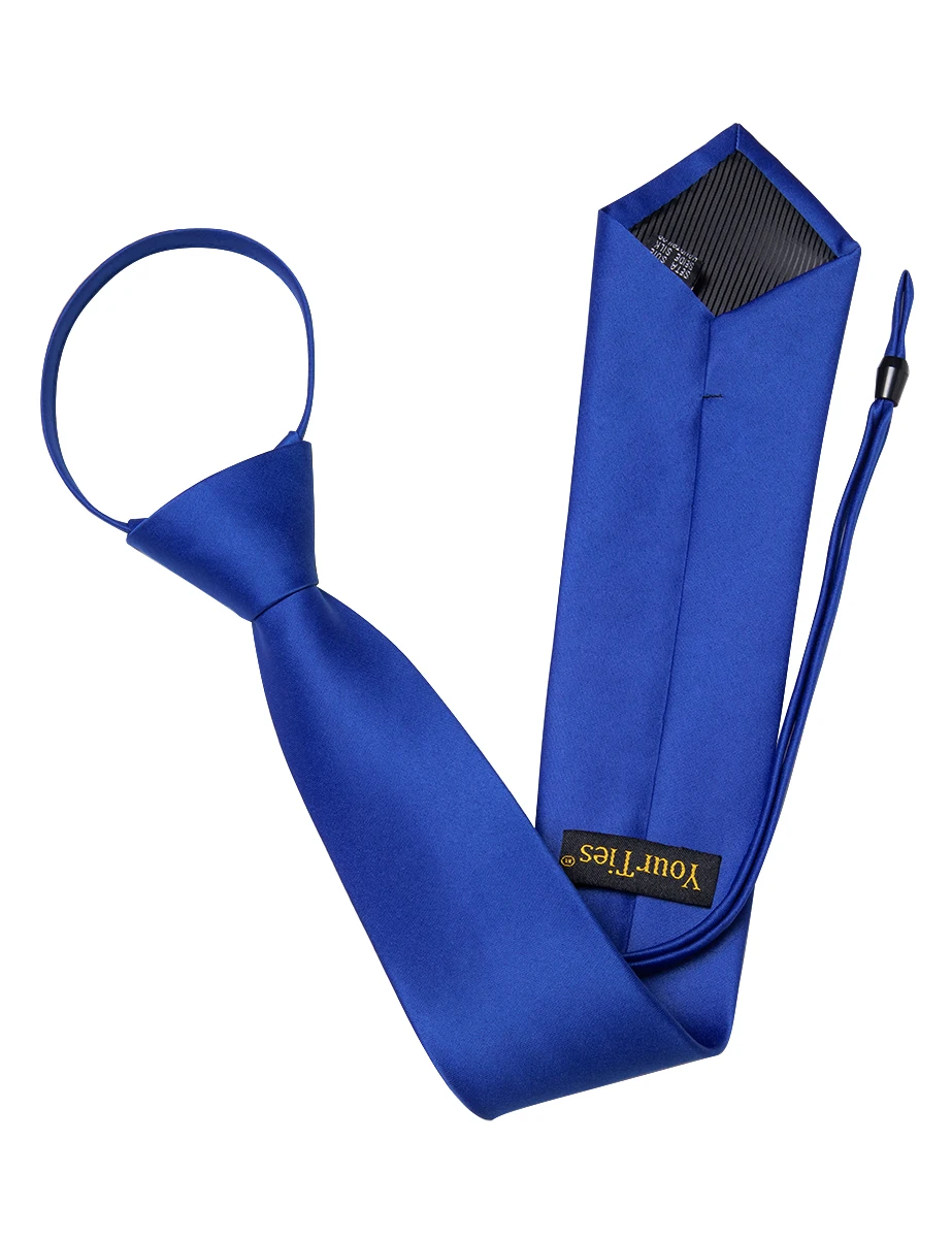 Elegant-Pre-tied-Knot-Men-s-Fashion-Tie-Zipper-Design-Luxury-Royal-Blue ...