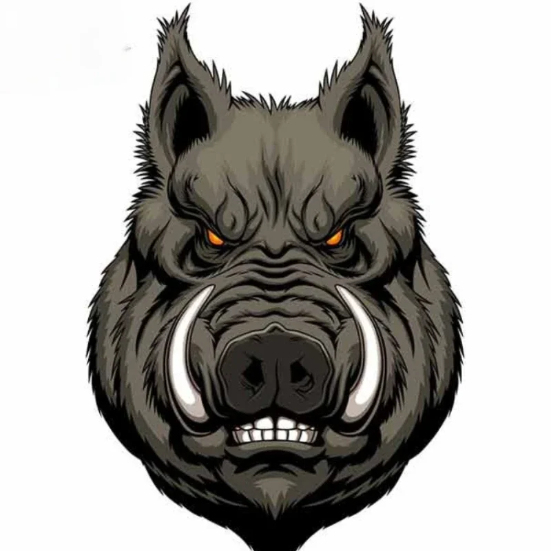 Car-Stickers-Decor-Motorcycle-Decals-Angry-Boar-Head-Decorative ...