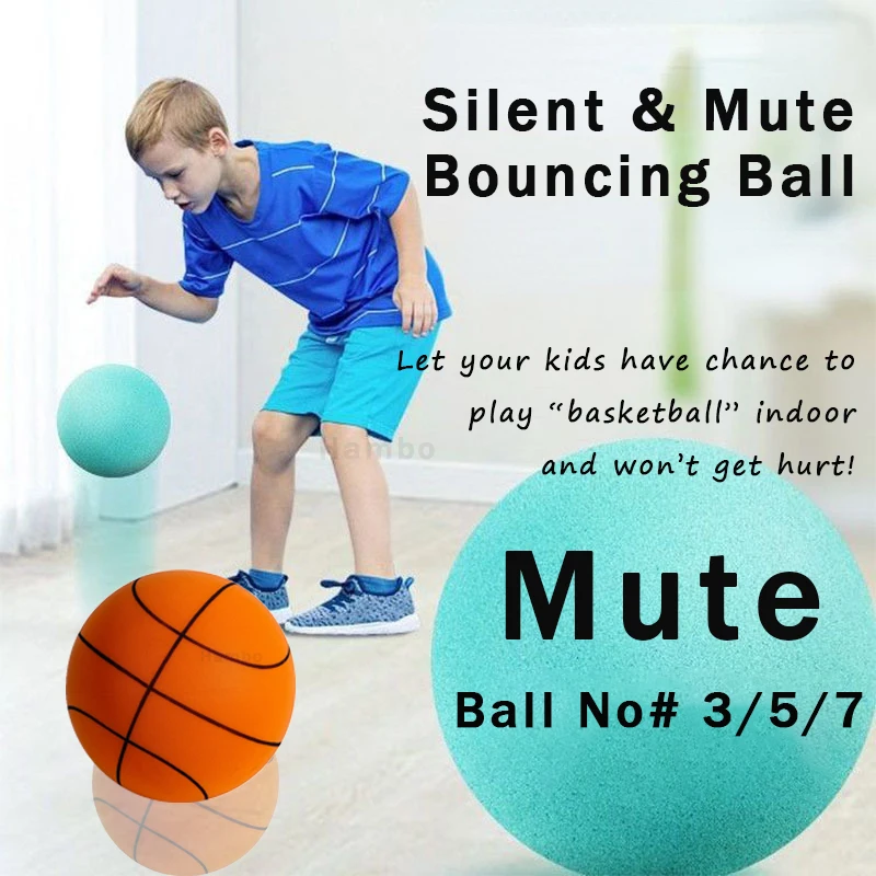 Bouncing Mute Ball Indoor Silent Basketball 24cm Foam Basketball Silent ...