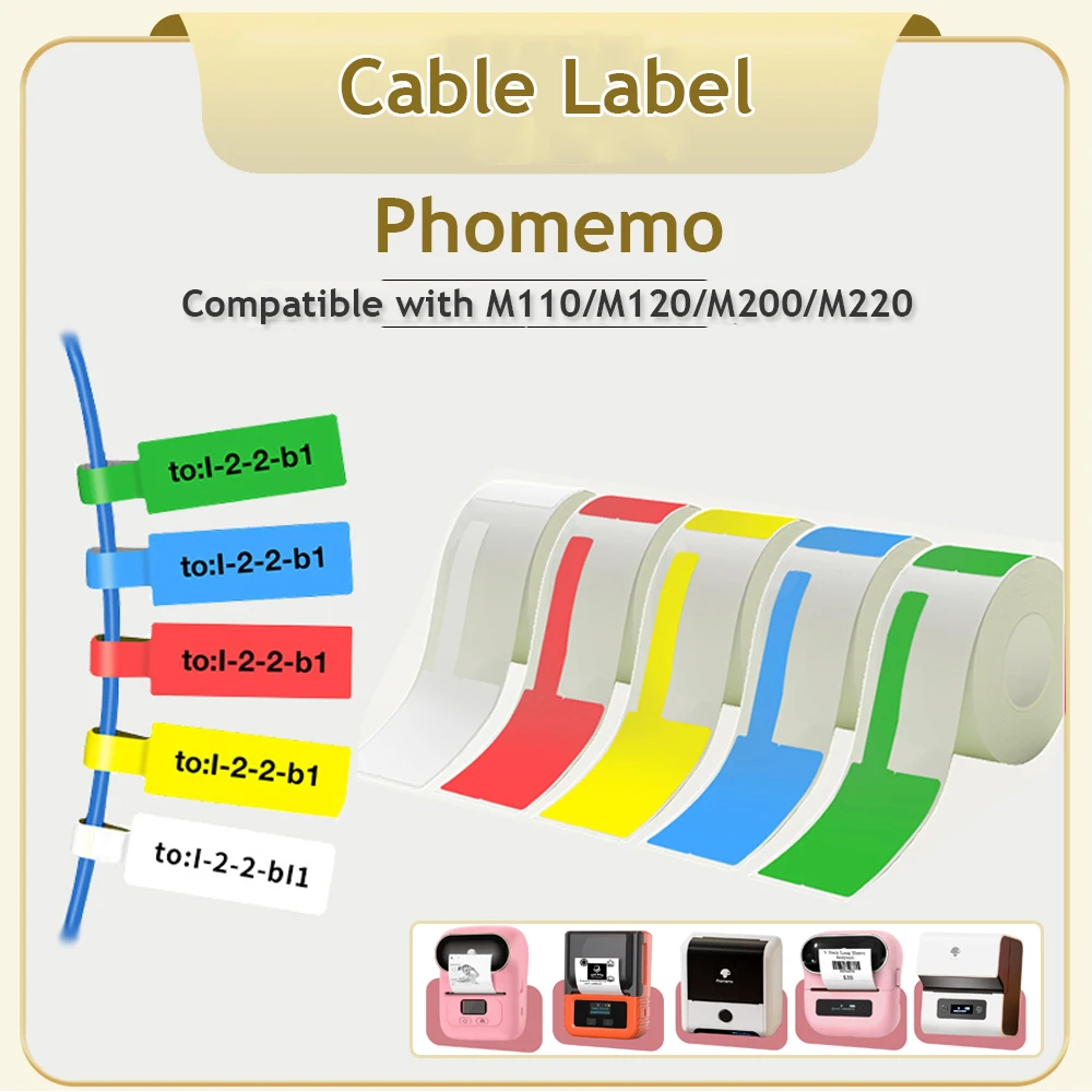 Cable-Wire-Sticker-Phomemo-F-Type-Label-Self-Adhesive-Cable-Electric ...