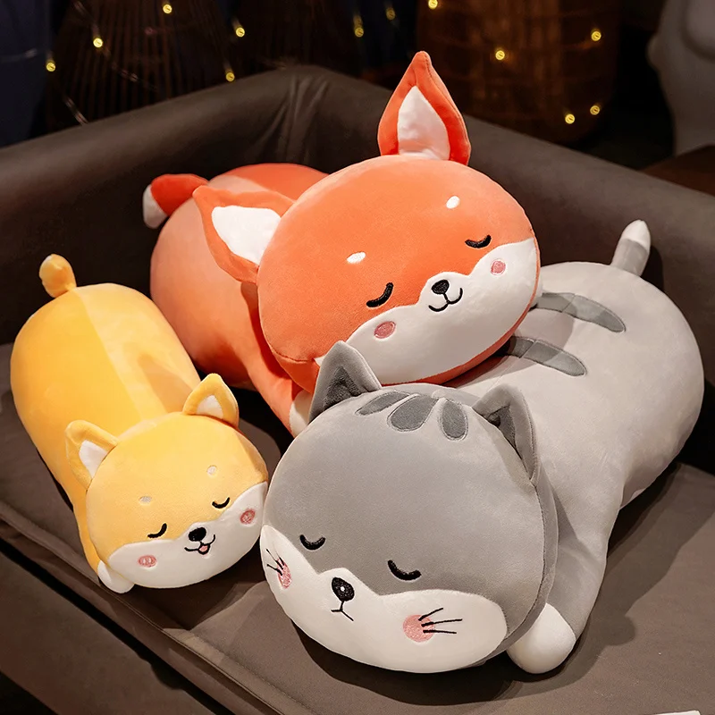 Kawaii Cute Shiba Inu Dog Toys Elastic Stuffed Plush Squishy Cats Fox ...