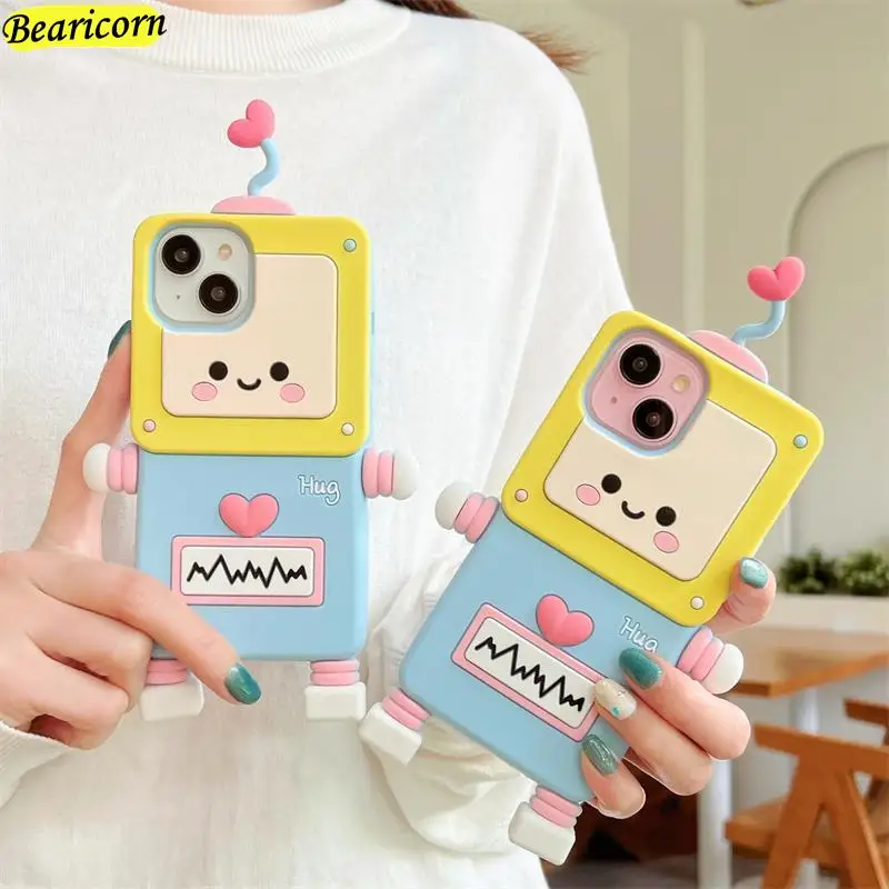 3D-Cartoon-Robot-Silicone-Soft-Phone-Case-For-Huawei-Nova-11-10-9-8-Pro ...