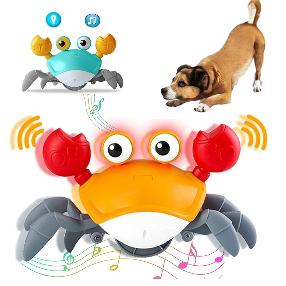 Electric Dog Toys Auto Escape Crab Toy Smart Dog Toys for Dog Training ...