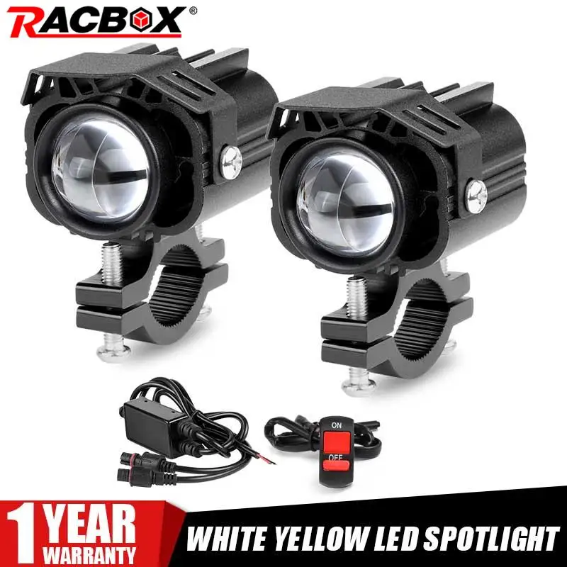 Additional-LED-Headlight-12V-24V-Flash-Motorcycle-Front-Warning-Lamp ...