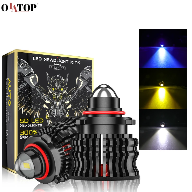 Car Led Lights Laser Headlight Bulb Lens Light H8 H9 H10 H11 9005 9006 ...