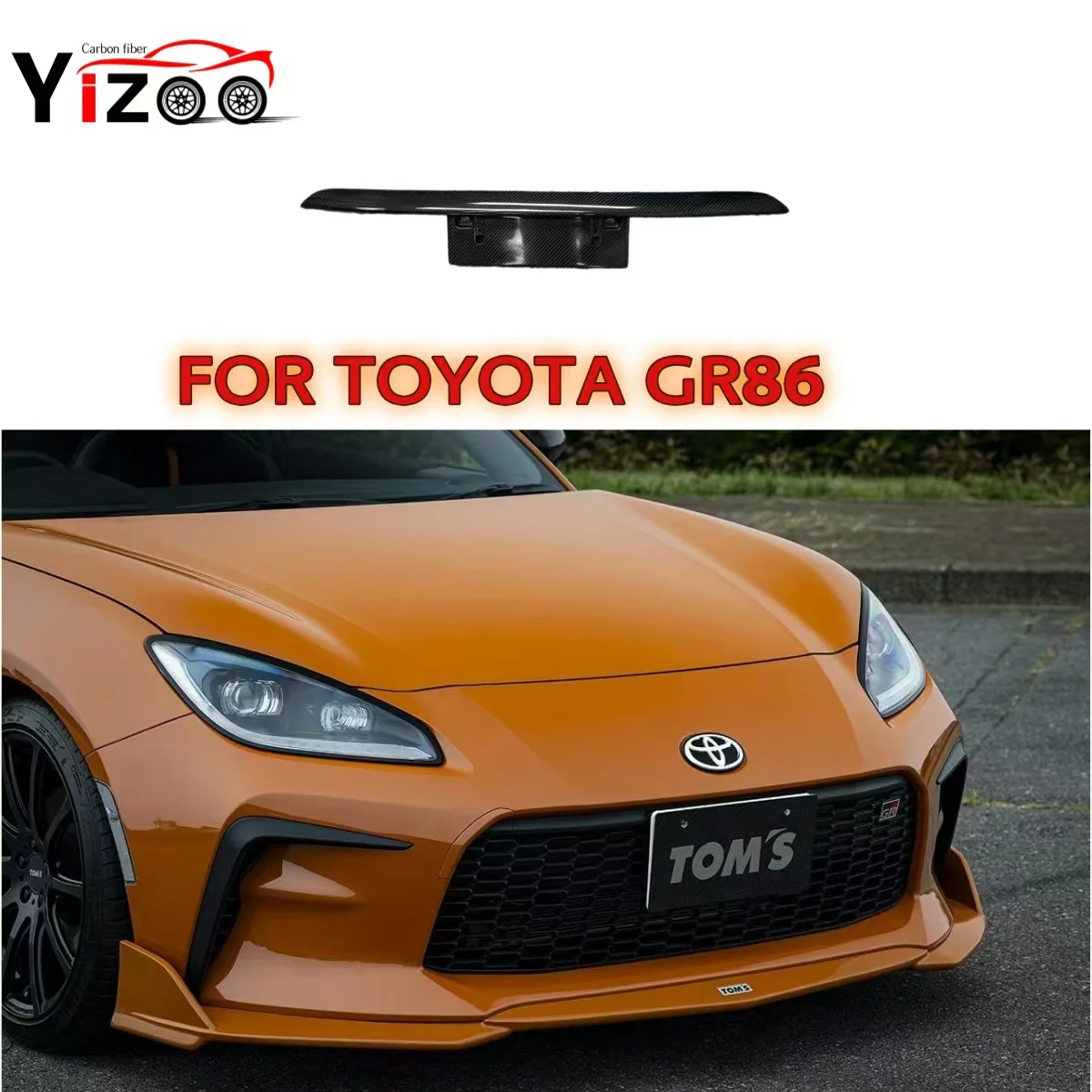 Real-Carbon-Fiber-Tom-s-Front-Car-Grille-Decoration-For-2022-Toyota ...