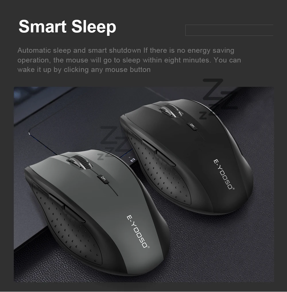 E-YOOSO E-1010 USB 2.4G Wireless Gaming office Mouse 2400 DPI optical ...