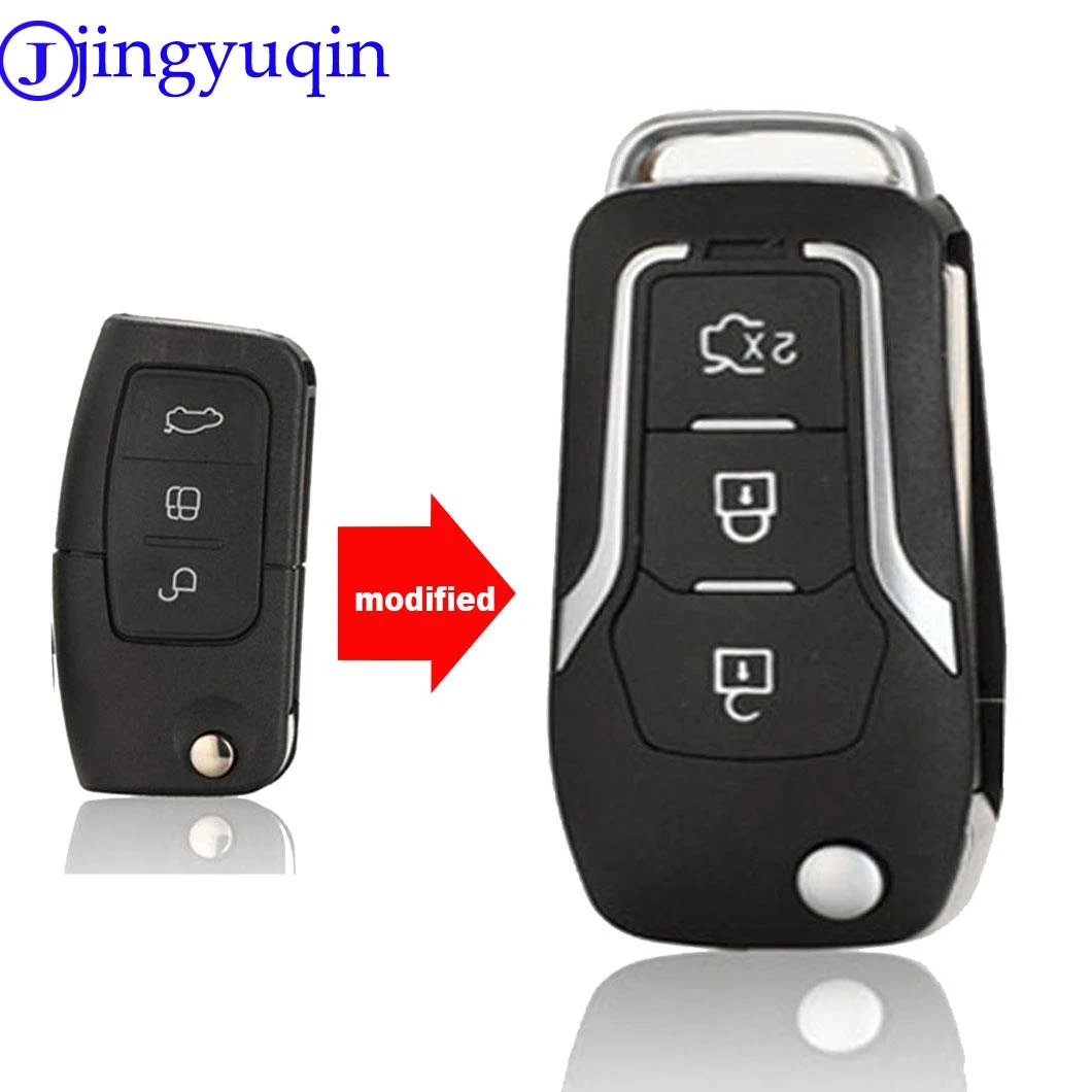 Jingyuqin 3 Buttons Modified Filp Car Remote Key Shell For Ford Mondeo ...