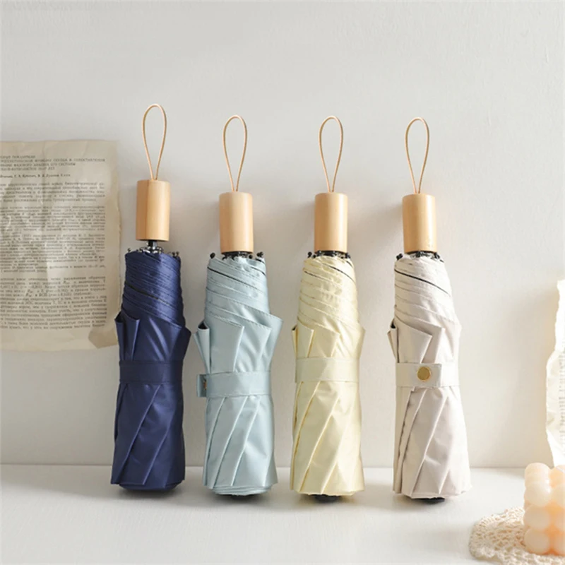 French Retro Umbrella Folding Sun Umbrella for both Rain and Sun ...
