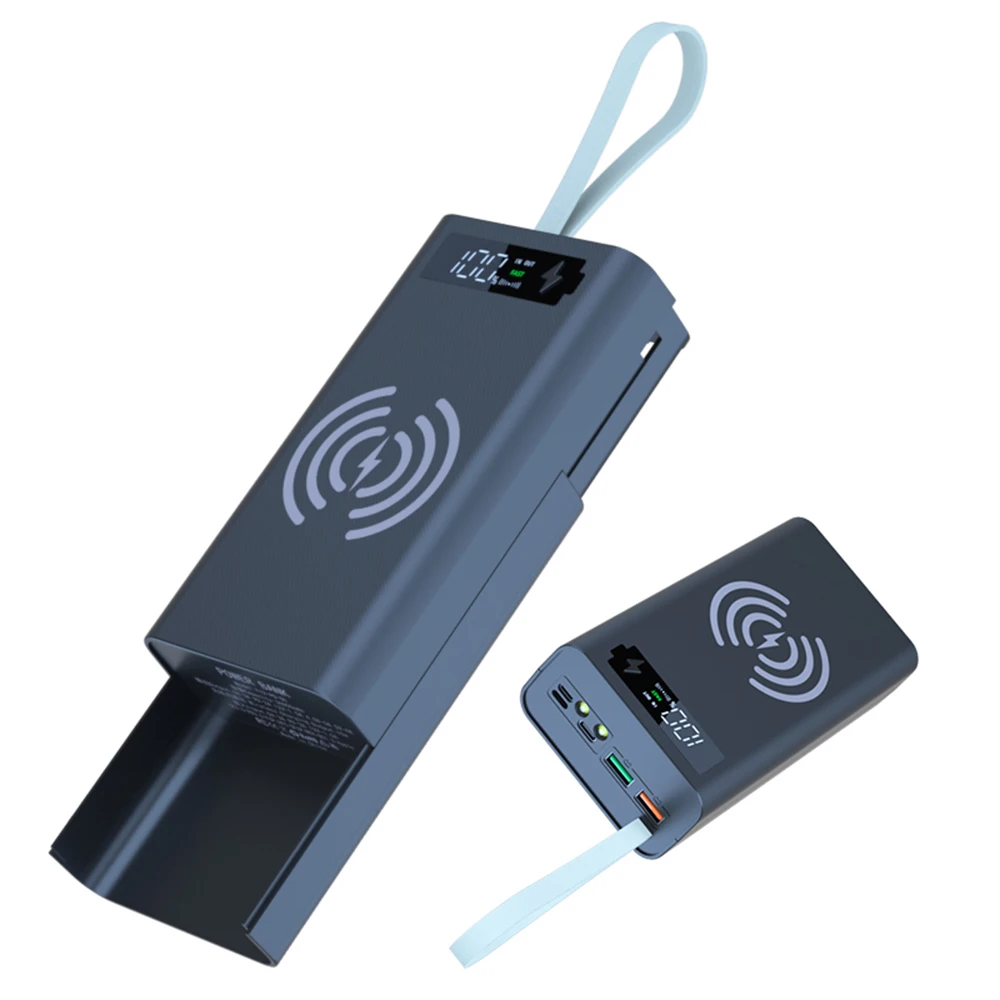 12x18650-Battery-Charge-Case-PowerBank-Holder-Wireless-Fast-Charging ...