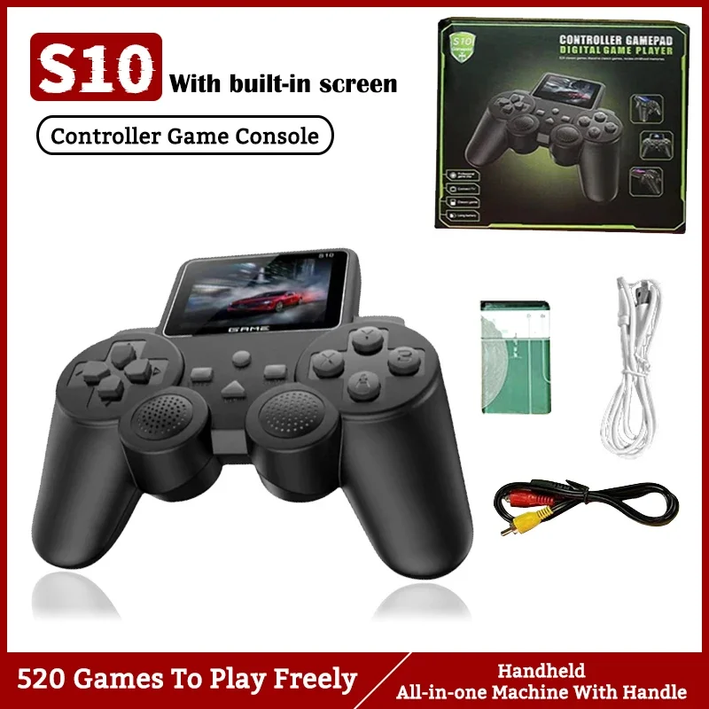 S10-Mini-Remote-Control-Handles-Handheld-Console-520-Games-AV-Output ...