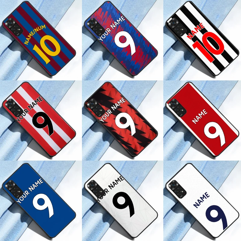 Personalised-Football-Name-Number-Case-For-Xiaomi-Redmi-Note-12-Pro-8-9 ...