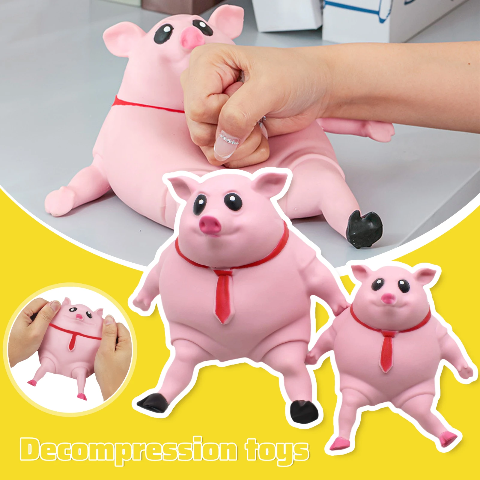 Cute Pink Pig Antistress Toy Piggy Squeeze Pig T 1000 Antistress ...