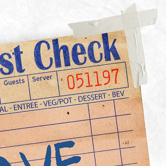 Restaurant Receipt Guest Check