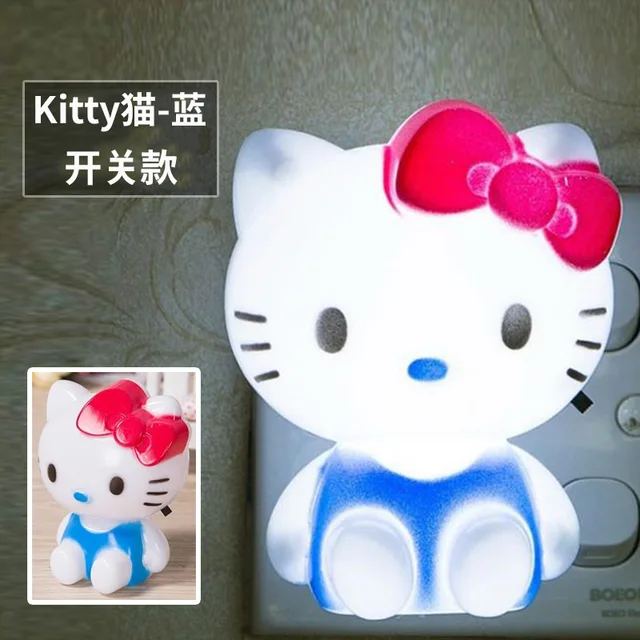 3D Hello Kitty LED Night Light Sensor Lighting Mini Night Light Lamp ...
