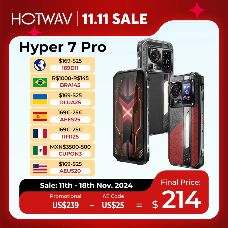 HOTWAV-Hyper-7-Pro-5G-Rugged-Phone-200MP-Android-14-6-6-FHD-120Hz ...
