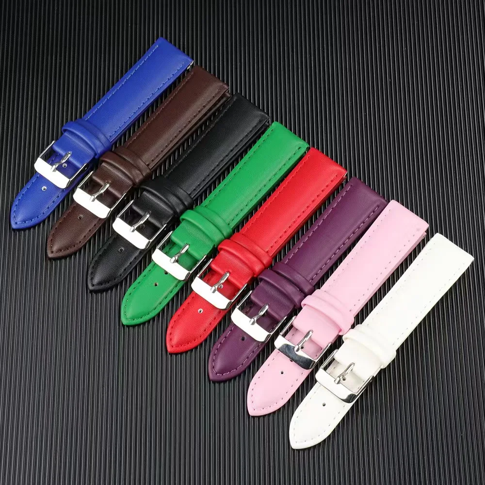 Soft-leather-strap-plain-weave-10mm-18-20-22mm-24mm-watch-strap-men-s ...