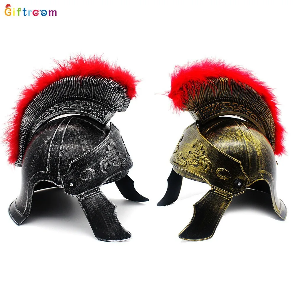 Halloween-Cosplay-Props-Spartan-Warrior-Helmet-General-Hat-Little-Red ...