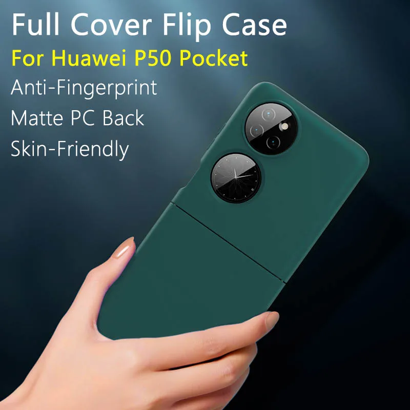For-Huawei-P50-Pocket-Ultra-Thin-Full-Cover-Flip-Phone-Case-Anti ...