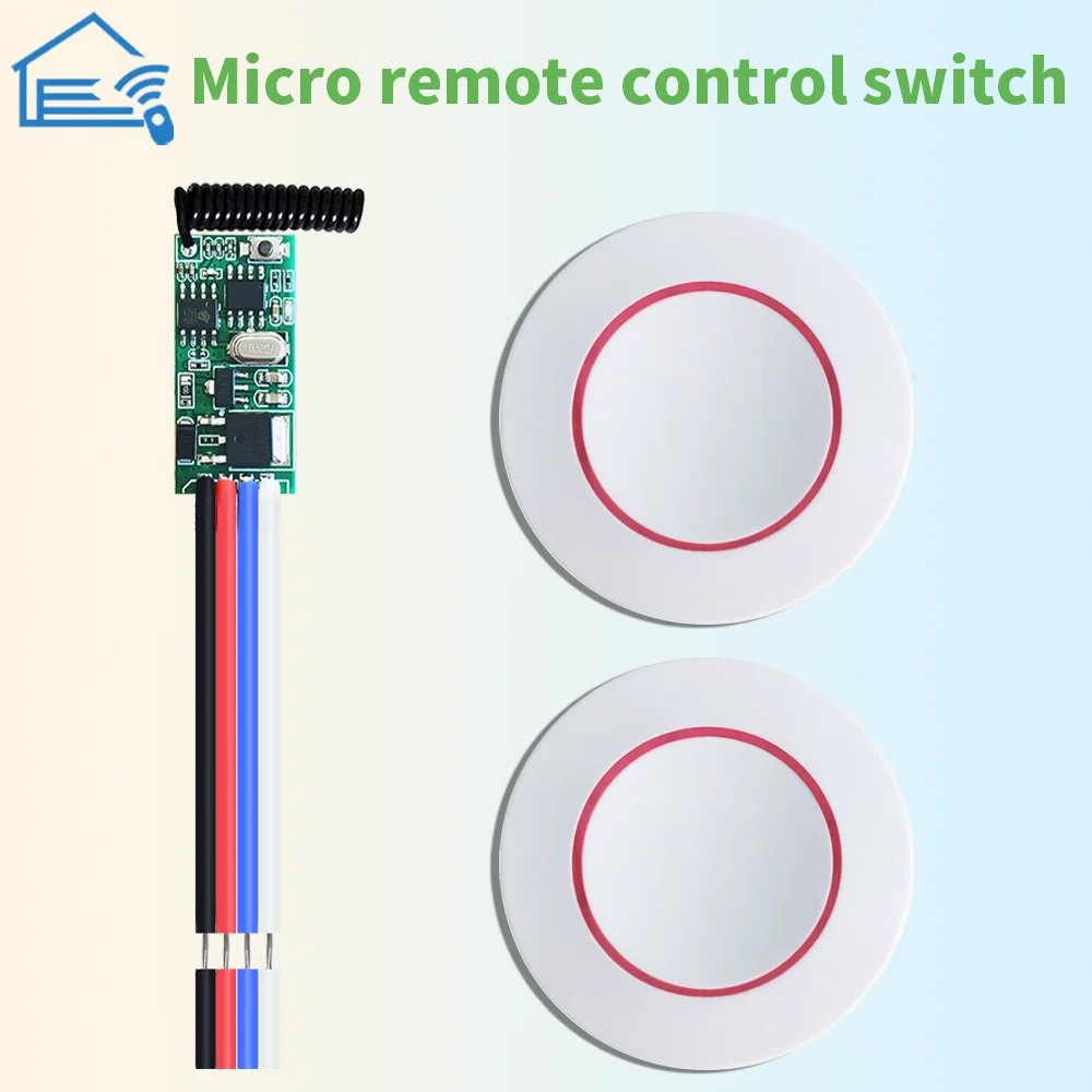 433mhz Wireless Remote Control Universal Switch Mini Relay Receiver DC ...