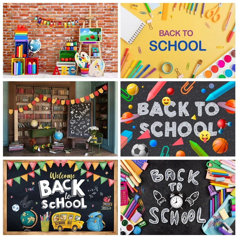 Children-Back-to-School-Backdrop-for-Photography-Pencil-Blackboard ...