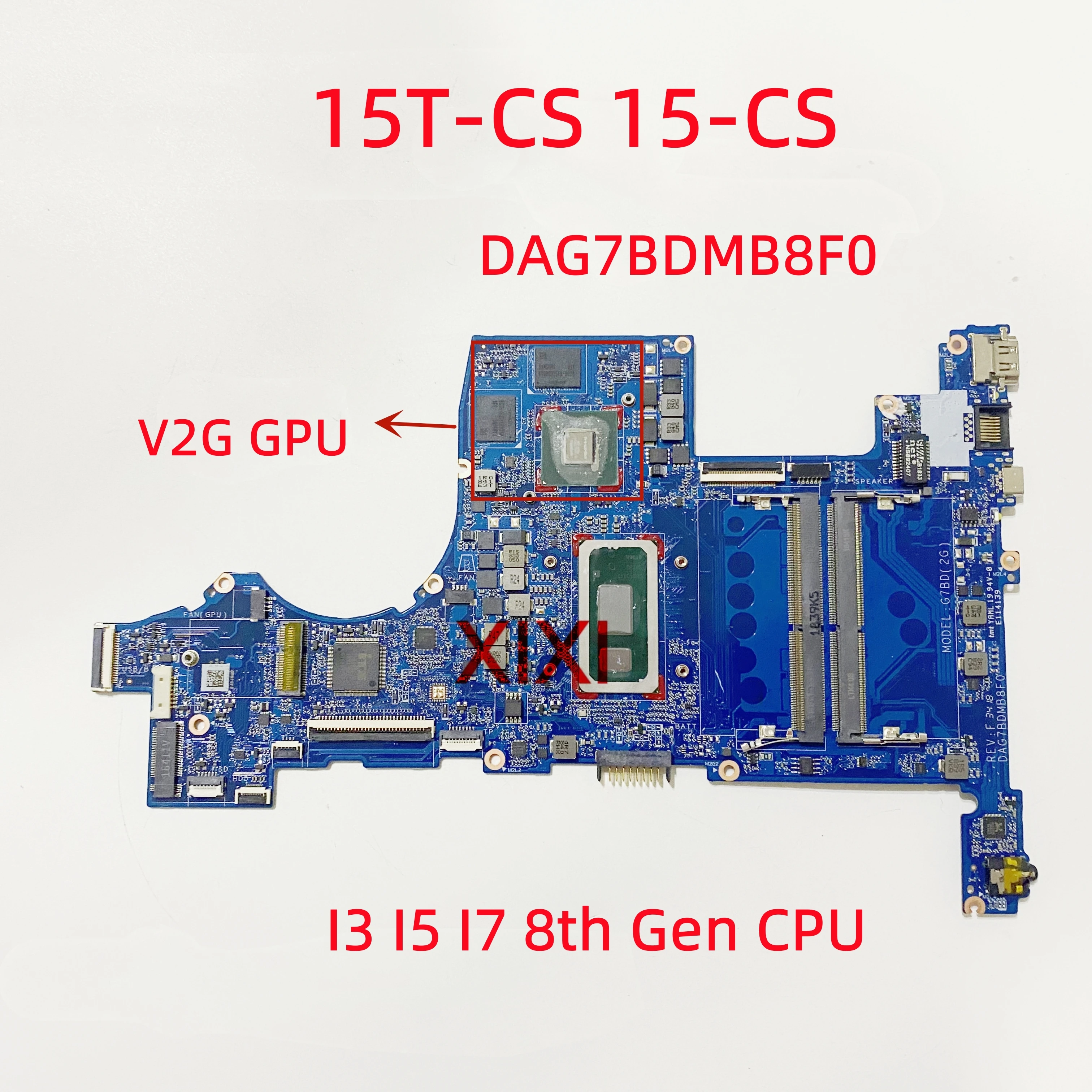 Dag7bdmb8f0 For Hp Pavilion 15t-cs 15-cs Laptop Motherboard With I3 I5 ...