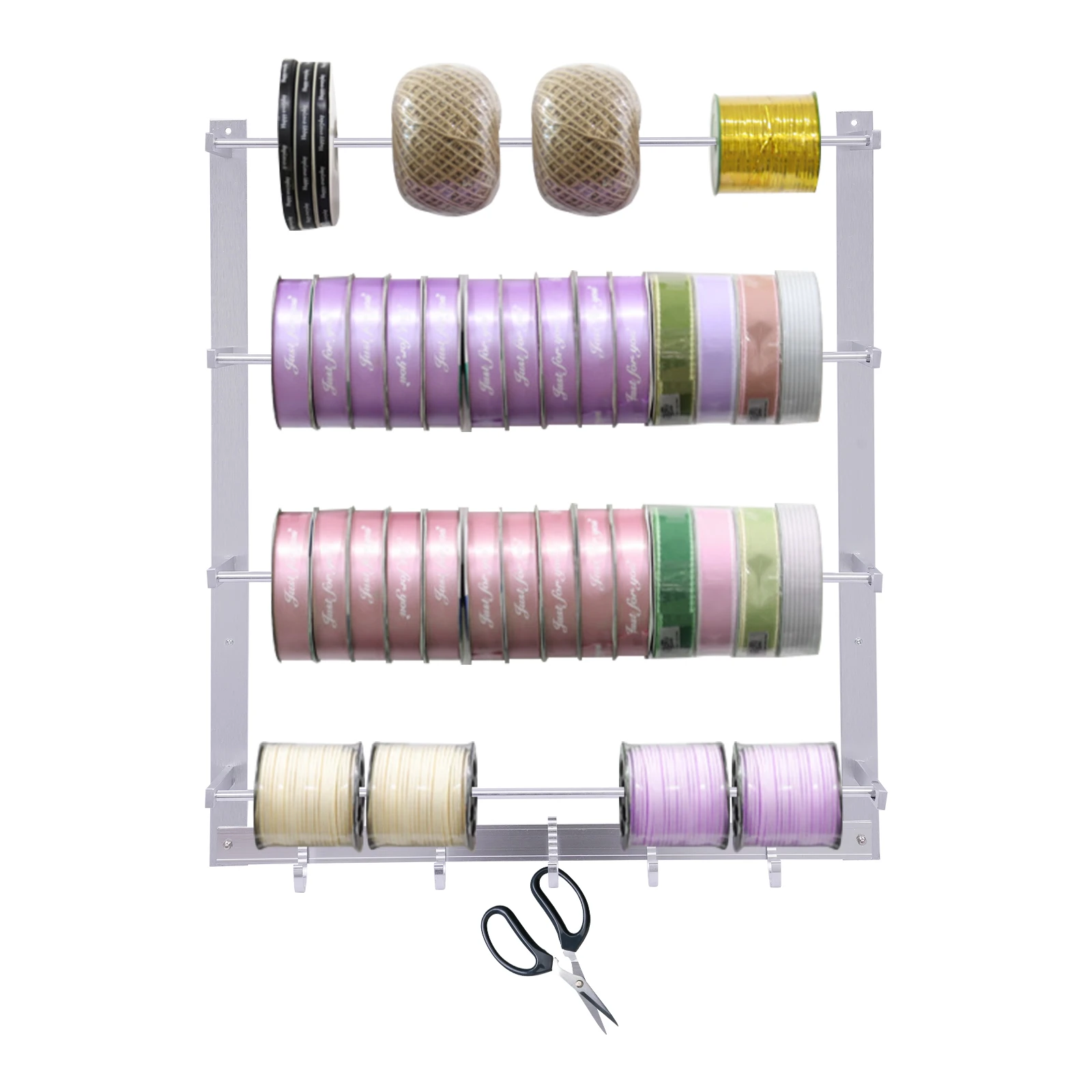 Wire Spool Rack Wall Mount Ribbons Roll Storage Sewing Tool Coated ...