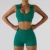 Seamless Women Yoga Set 2PCS Workout Set Sport Pants Zipper Bra Gym Suits Fitness Shorts High ...