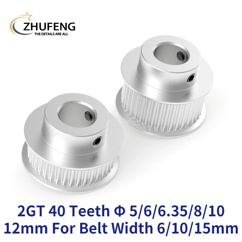 GT2 Timing Pulley 2GT 40 Tooth Teeth Bore 5/6/6.35/8/10/12mm ...