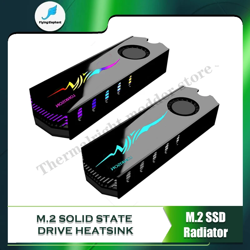 M-2-RGB-Cooler-SSD-NVME-2280-Aluminum-Heatsink-With-Thermal-Vest ...